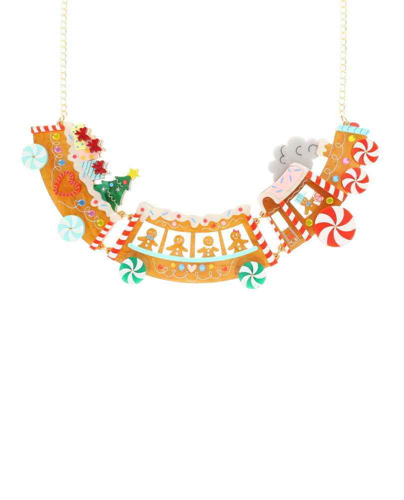 All Aboard the Gingerbread Train! Necklace – La Vidriola