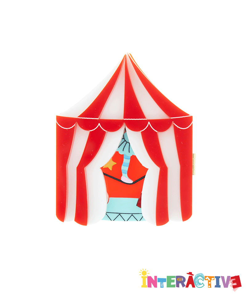 Open And See The Tightrope Performer! Brooch -interactive- – La Vidriola