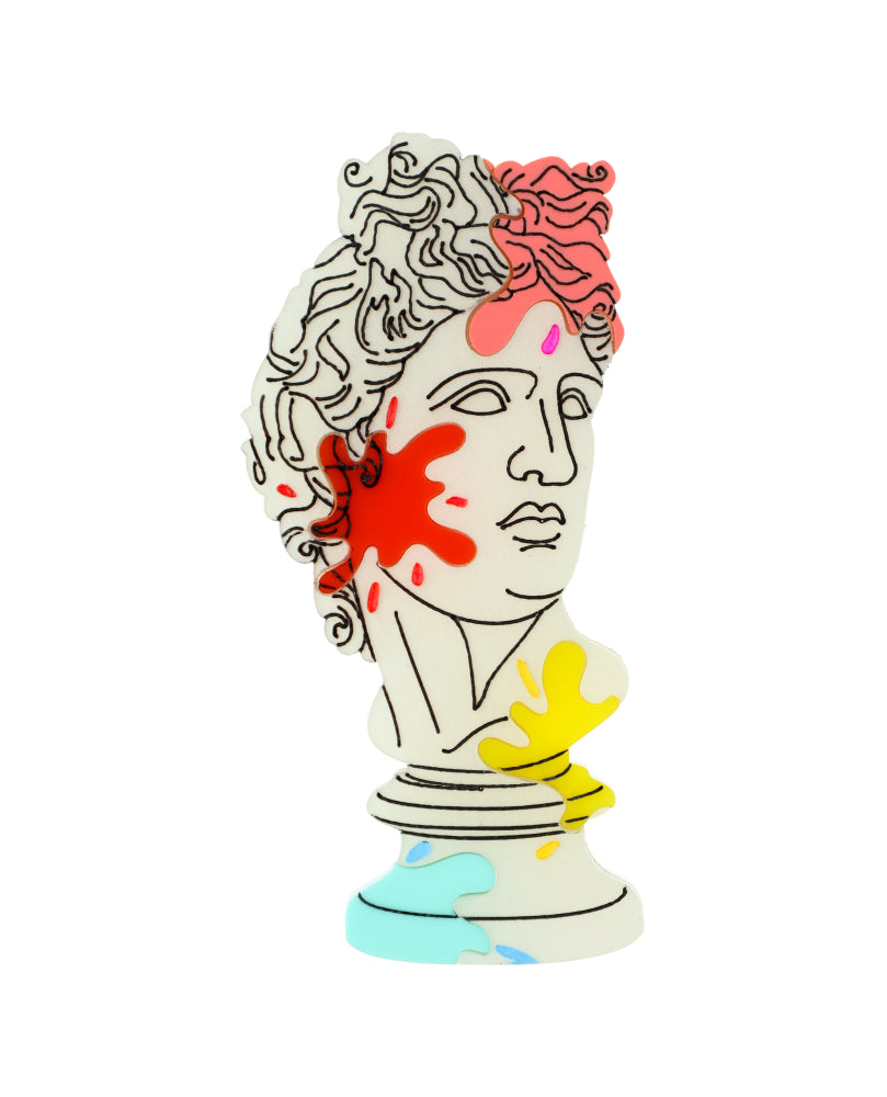 Colourful Classical Bust Brooch – La Vidriola
