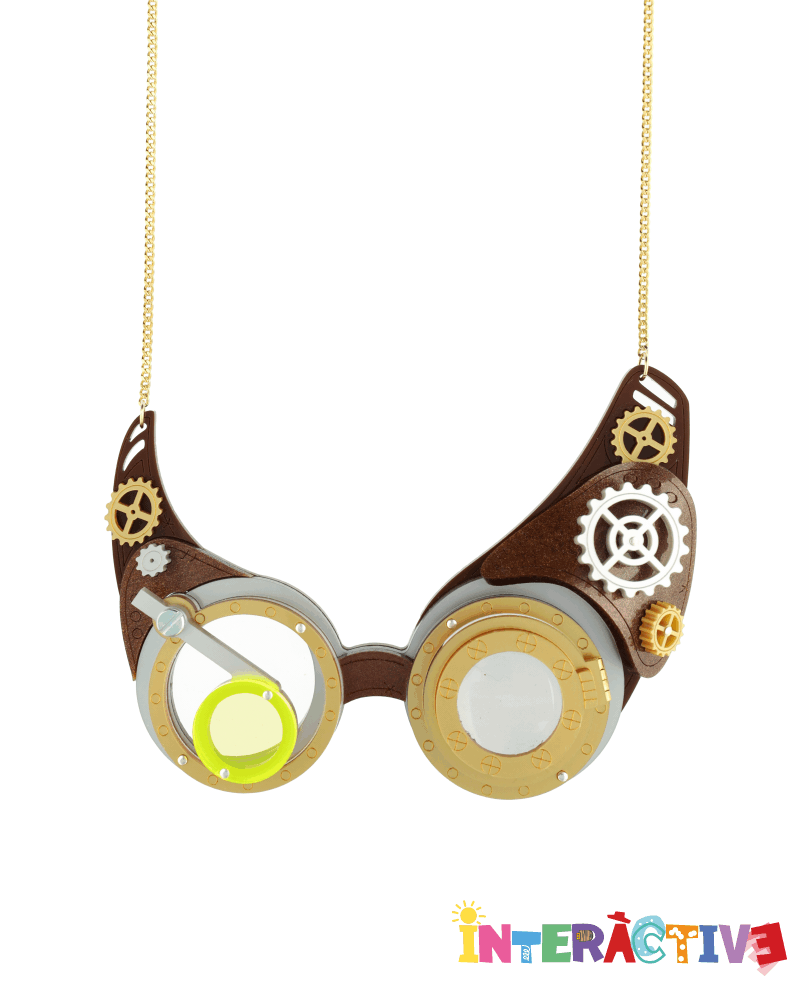 Explorer Steampunk Goggles Necklace -Interactive- – La Vidriola