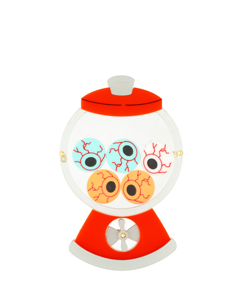 Keep an Eye on the Gum Machine Brooch - Interactive - – La Vidriola