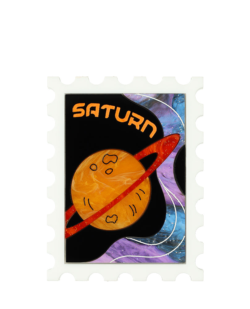Magical Saturn Stamp Brooch – La Vidriola