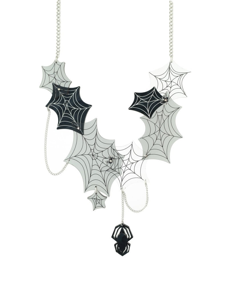 Spider’s Web Weaving Necklace – La Vidriola