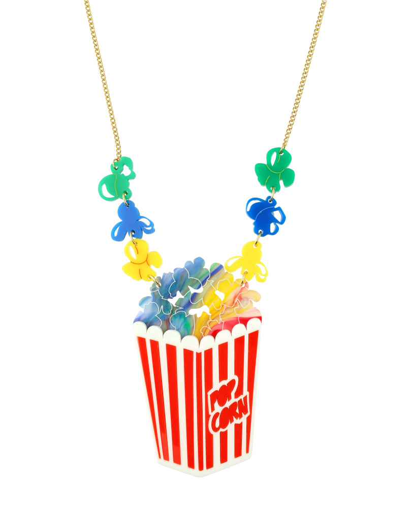 Yummy Rainbow Popcorn Necklace – La Vidriola